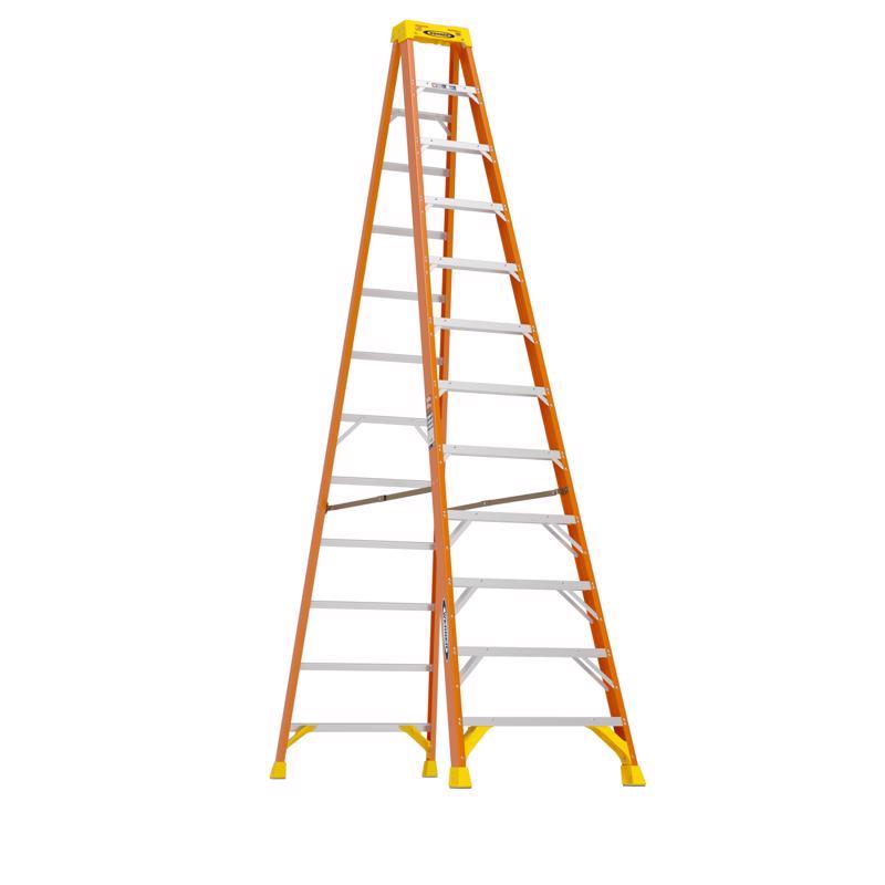 Werner 12 ft. H Fiberglass Step Ladder Type IA 300 lb. capacity | Ranch ...
