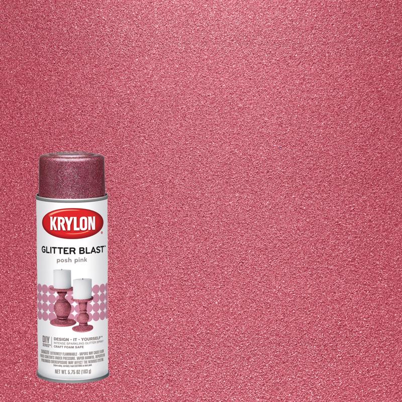 Krylon Glitter Blast Posh Pink Spray Paint 5.75 oz PETER S HARDWARE CENTER