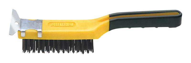 Allway 1 1 2 in. W X 11.5 in. L Carbon Steel Wire Brush with Scraper PETER S HARDWARE CENTER
