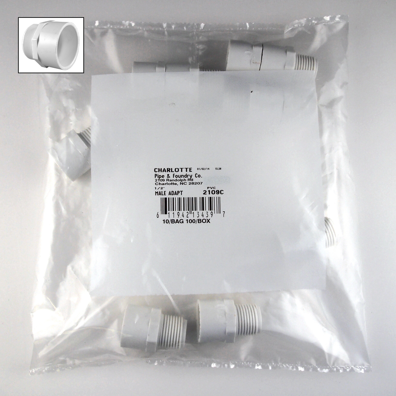 CHARLOTTE PIPE Charlotte Pipe Schedule 40 1/2 in. Slip X 1/2 in. D MPT ...