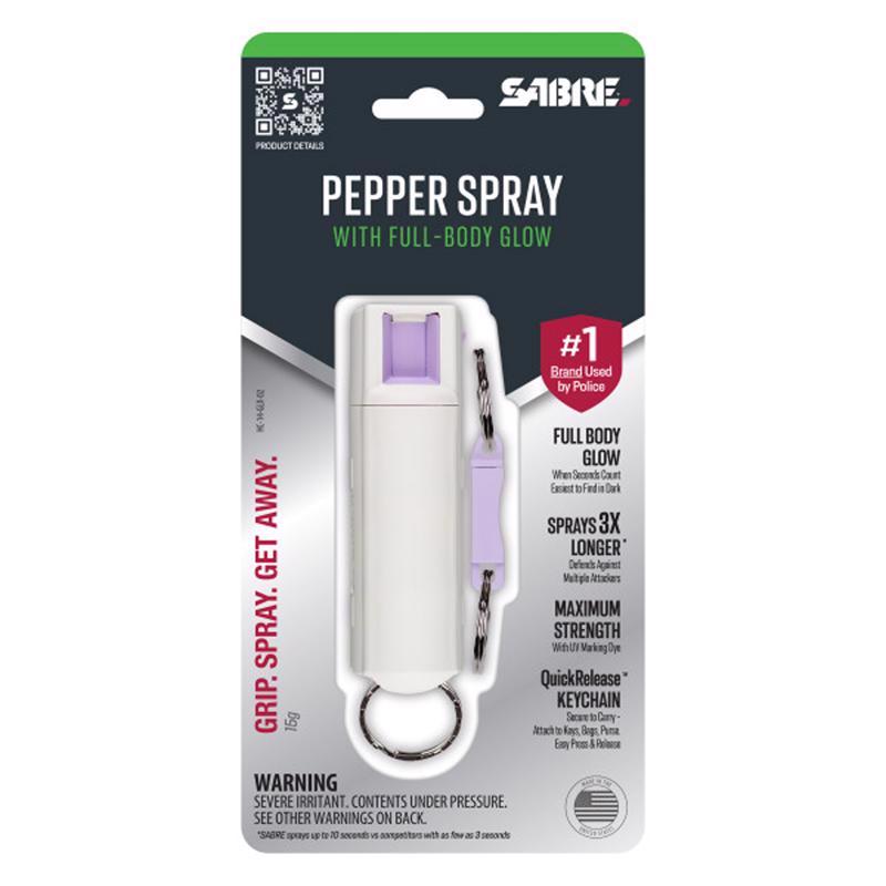 Sabre White Plastic Pepper Spray | Ranch and Home