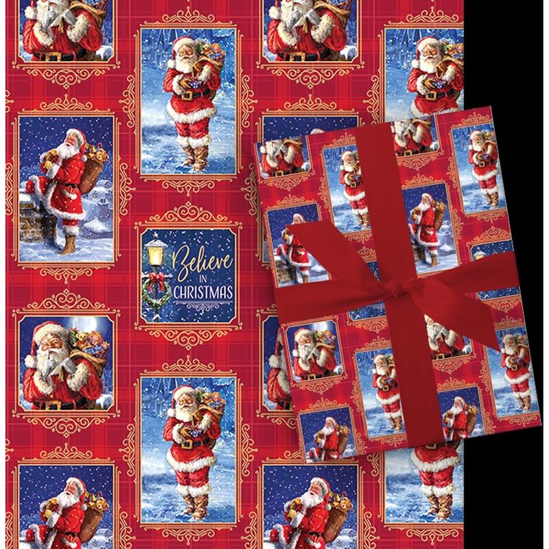 Paper Images Assorted Santas and Snowman Gift Wrap | Ranch and Home