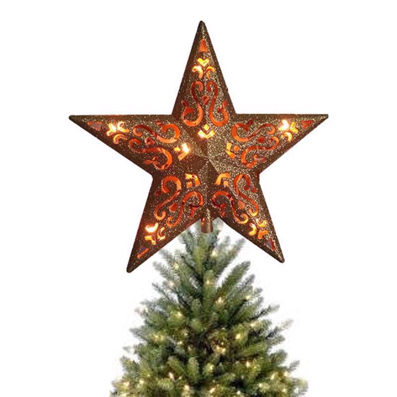 Celebrations Assorted Glitter Star Tree Topper | Ranch and Home